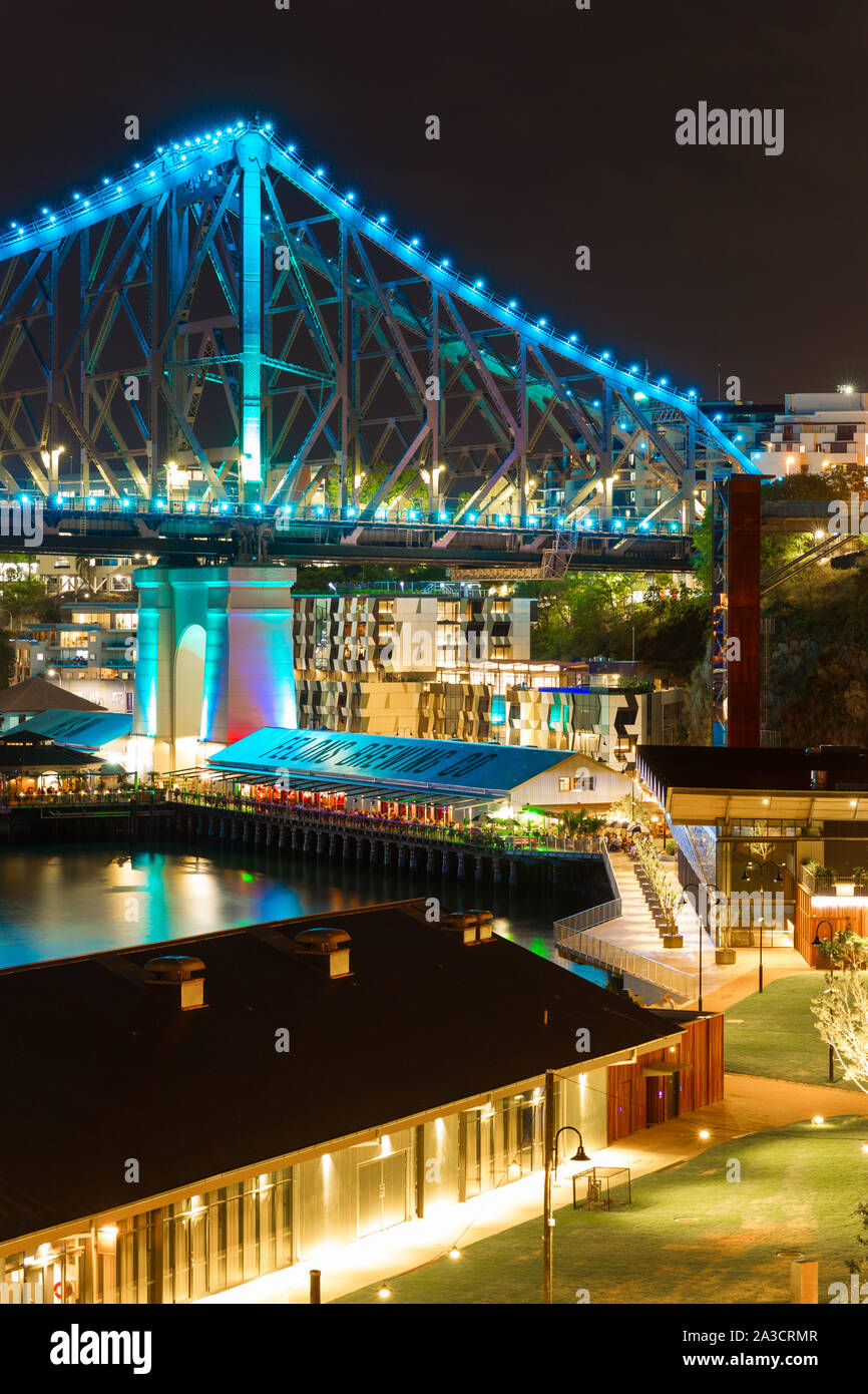 The Story Bridge in Brisbane, Queensland, Australia, is a steel ...