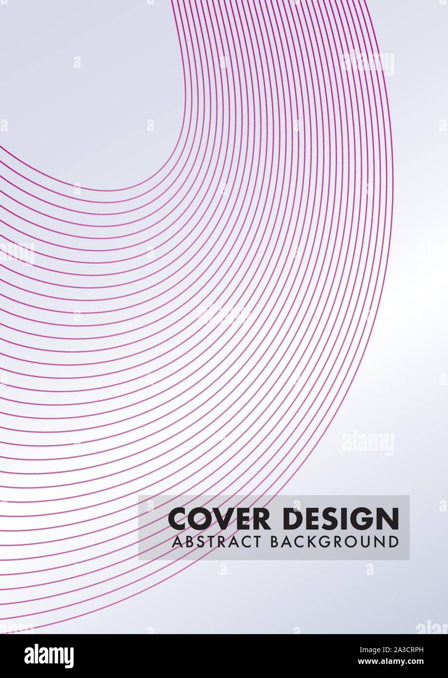 Curved Lines Design Vector, Abstract Wave Line, Cover Design Template ...