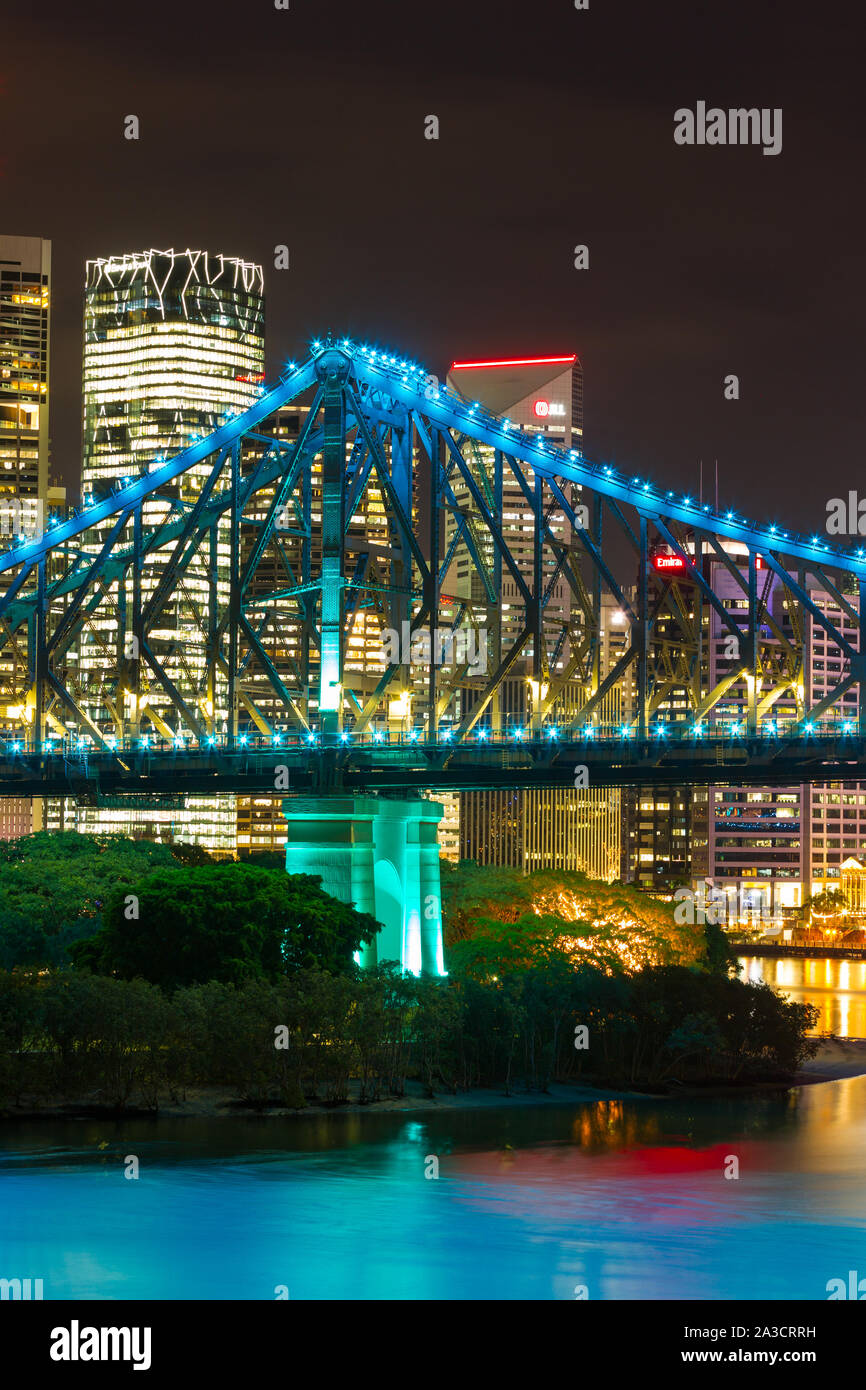 The Story Bridge in Brisbane, Queensland, Australia, is a steel ...