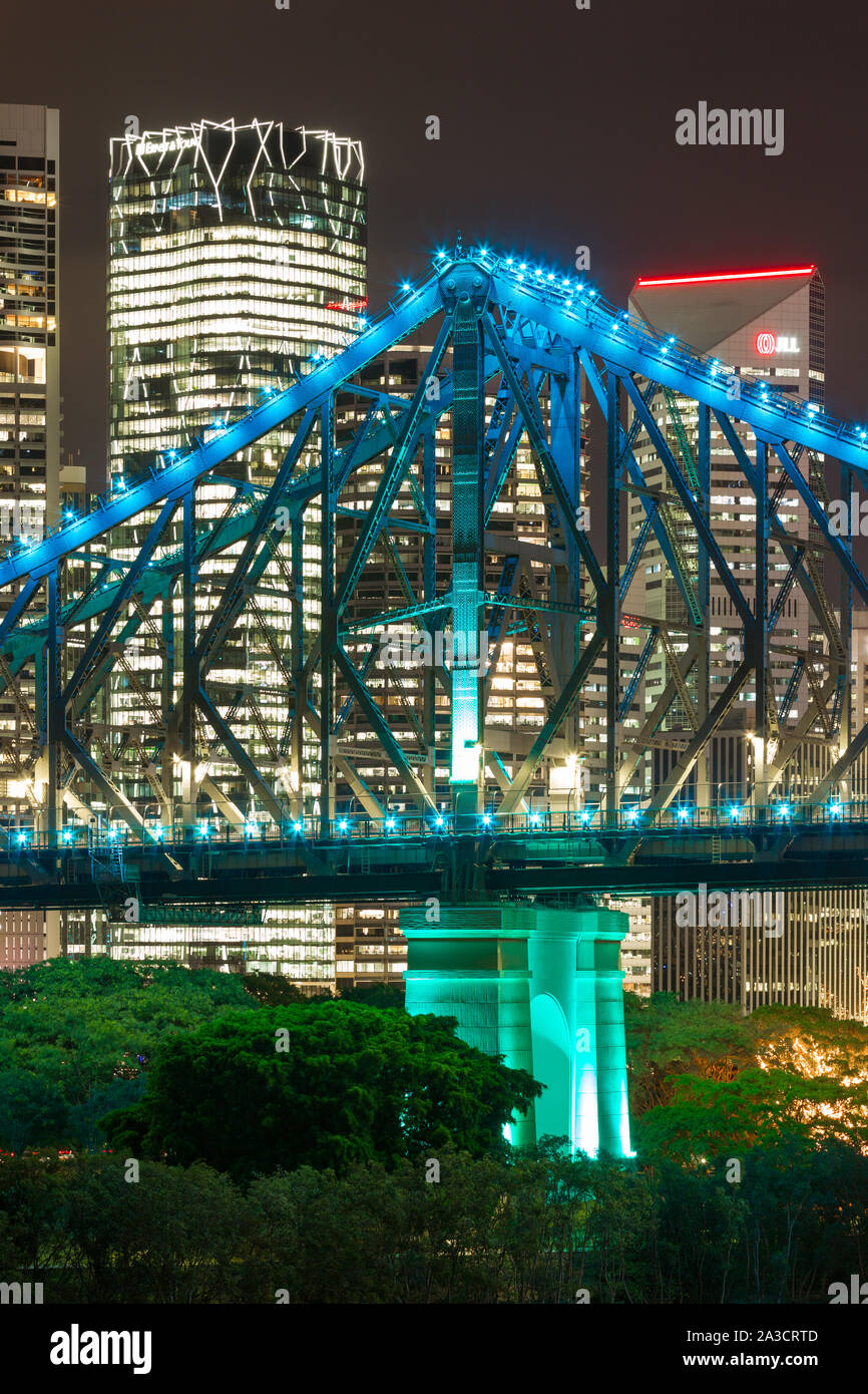 The Story Bridge in Brisbane, Queensland, Australia, is a steel ...