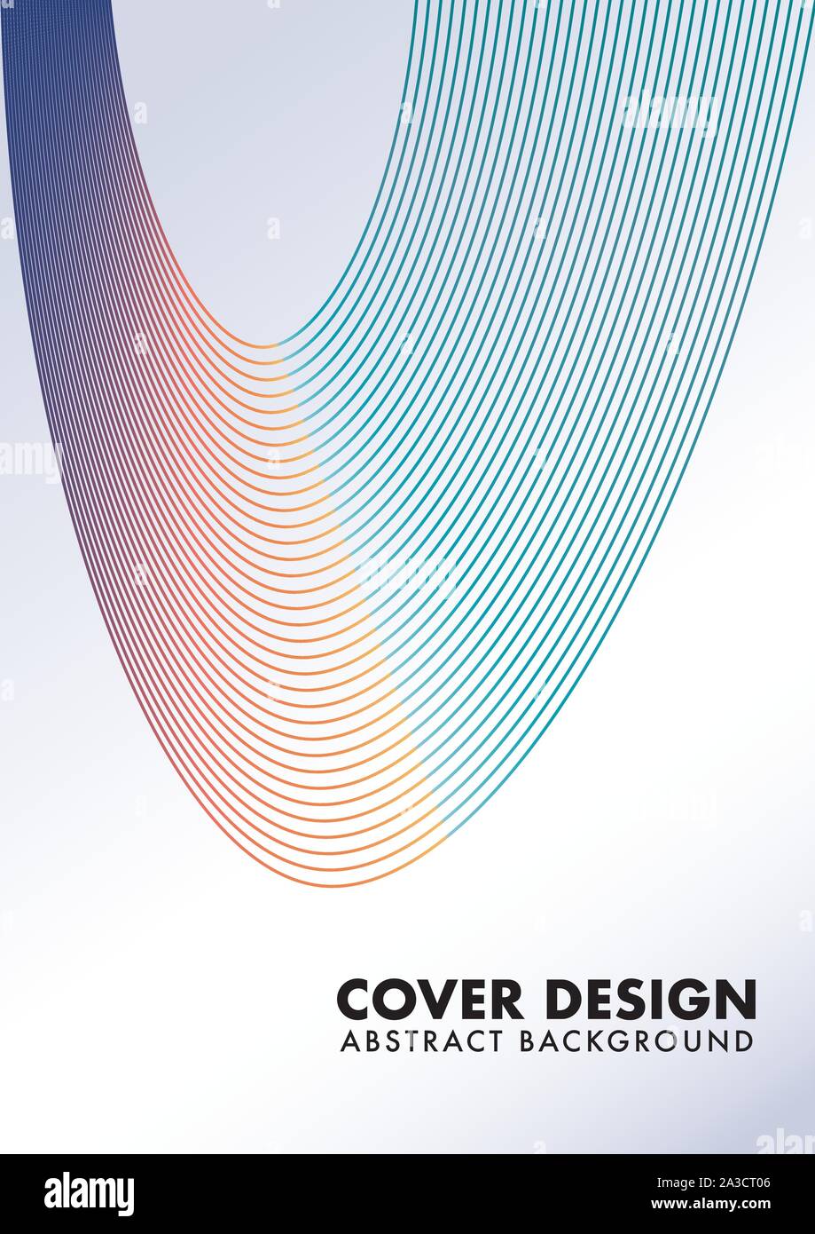 Abstract Rainbow Wave Line, Cover Design Template, Colorful Curved ...
