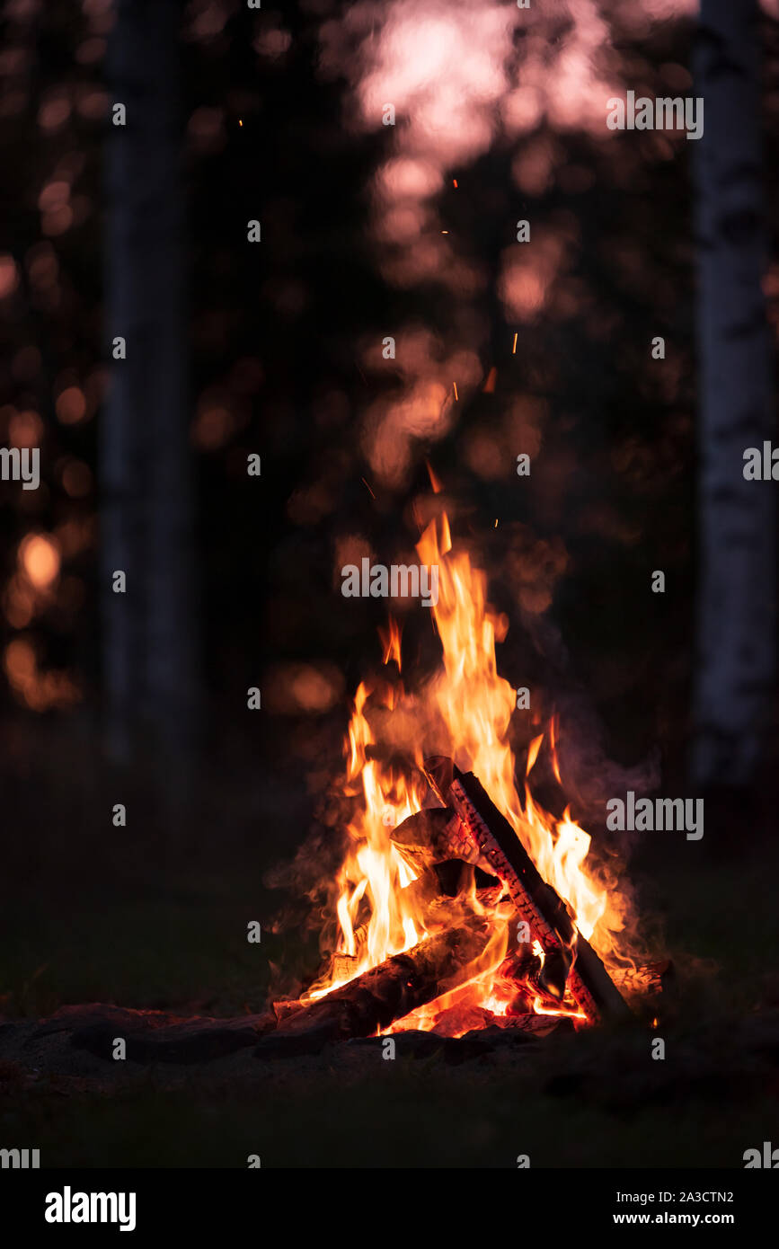 Campfire in the dark hi-res stock photography and images - Alamy