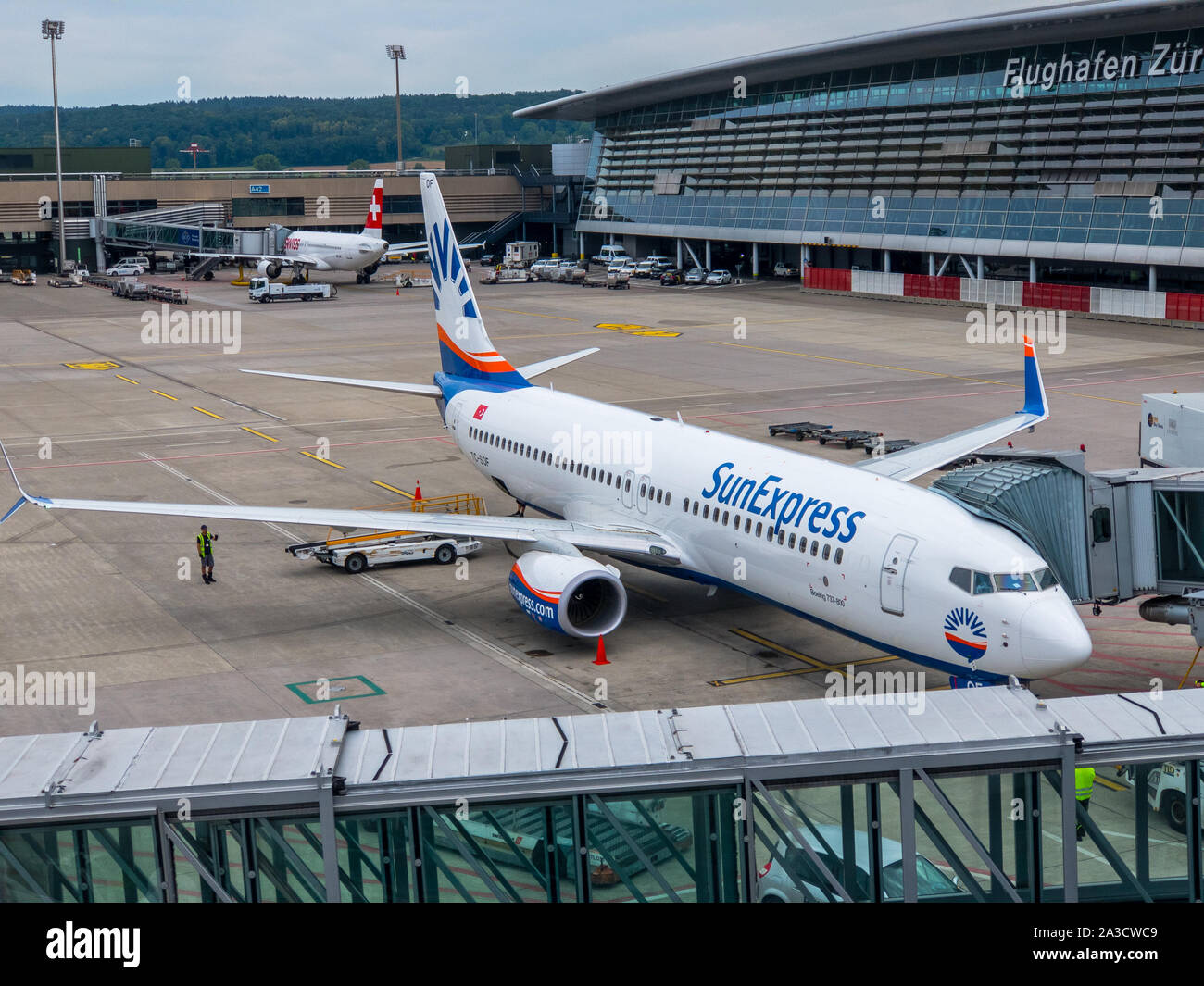 Zurich, Switzerland - July 19, 2018: Sun Express airlines airplane at ...
