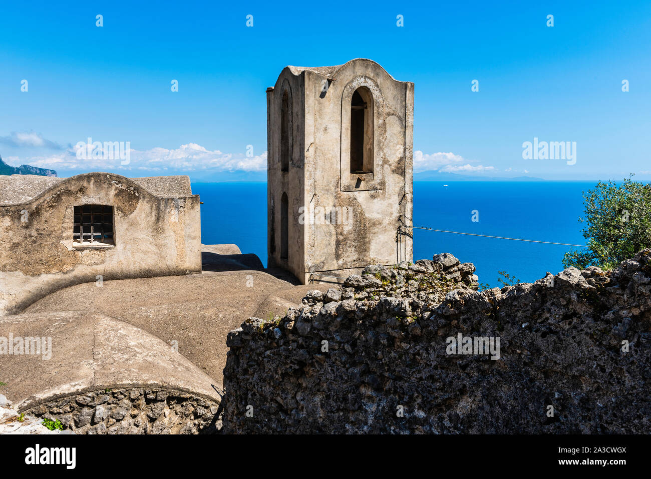 The old church in the italian town of Ravello, situated on the ...