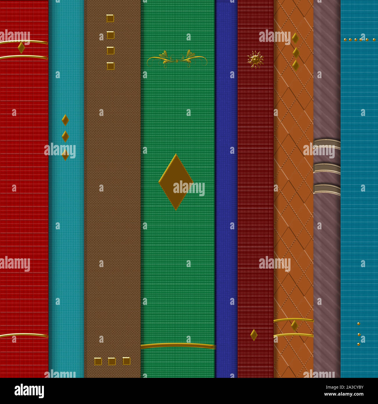 Graphic Background of Multi Colored Library Books with Available Text ...