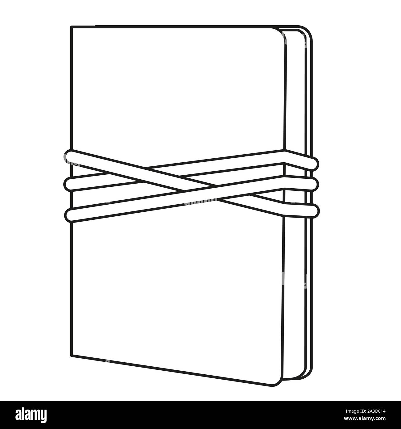 Line art black and white book of secrets. Girl secret journal. Fairy ...