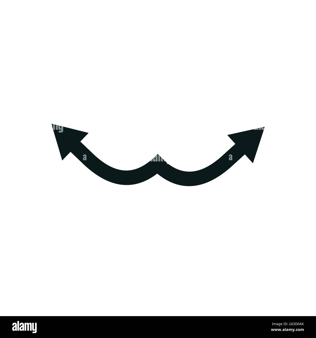 Decision Arrows in opposite direction. Stock vector illustration ...