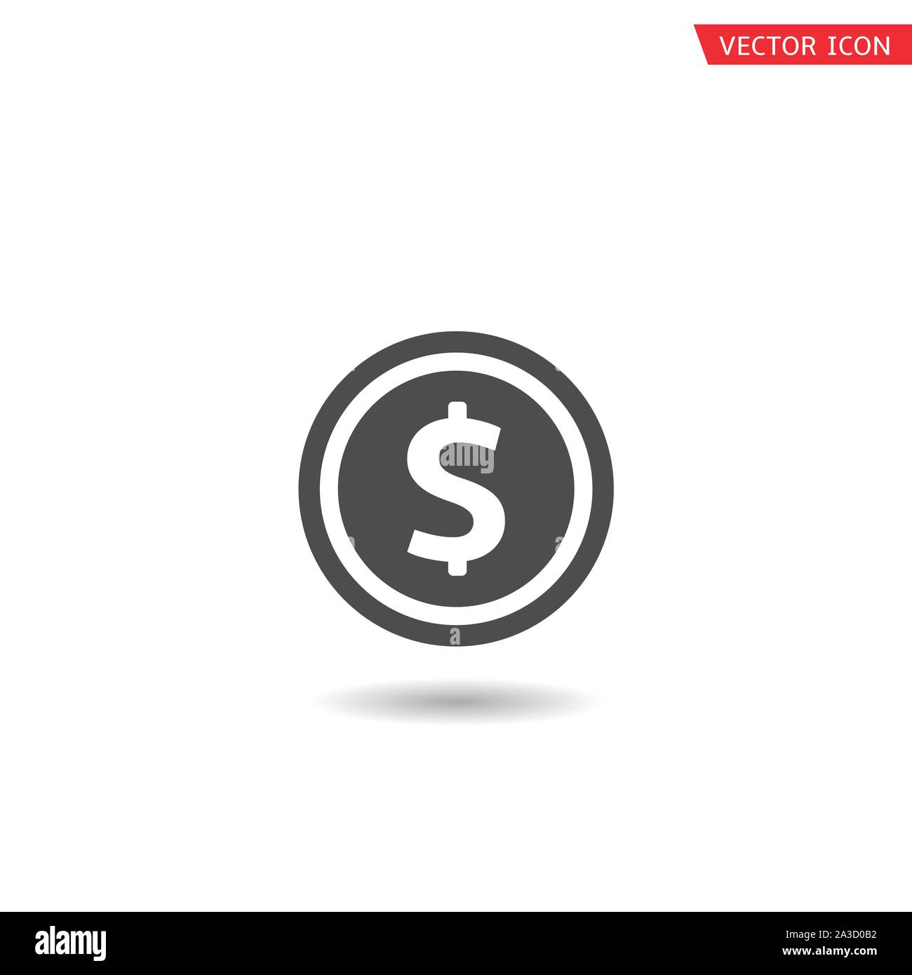 Dollar coin. Money icon isolated, Payment income salary bonus symbol ...