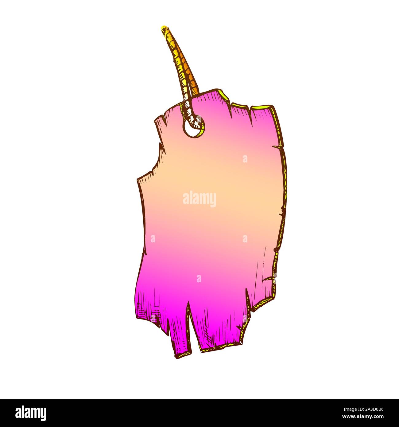 Label Paper Material Hanging On String Color Vector Stock Vector Image ...