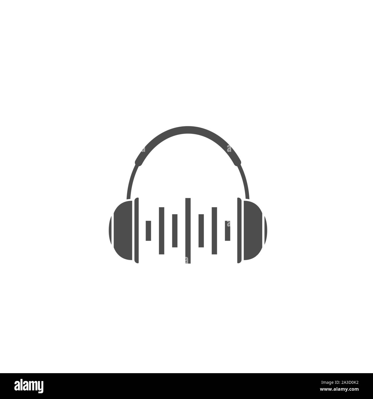 Wireless Headphones vector icon. DJ symbol, Vector illustration Stock ...