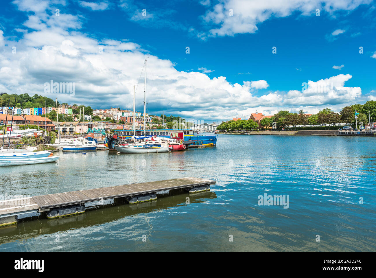 Views across the harbour from Underfall boatyard. Bristol. England. UK ...