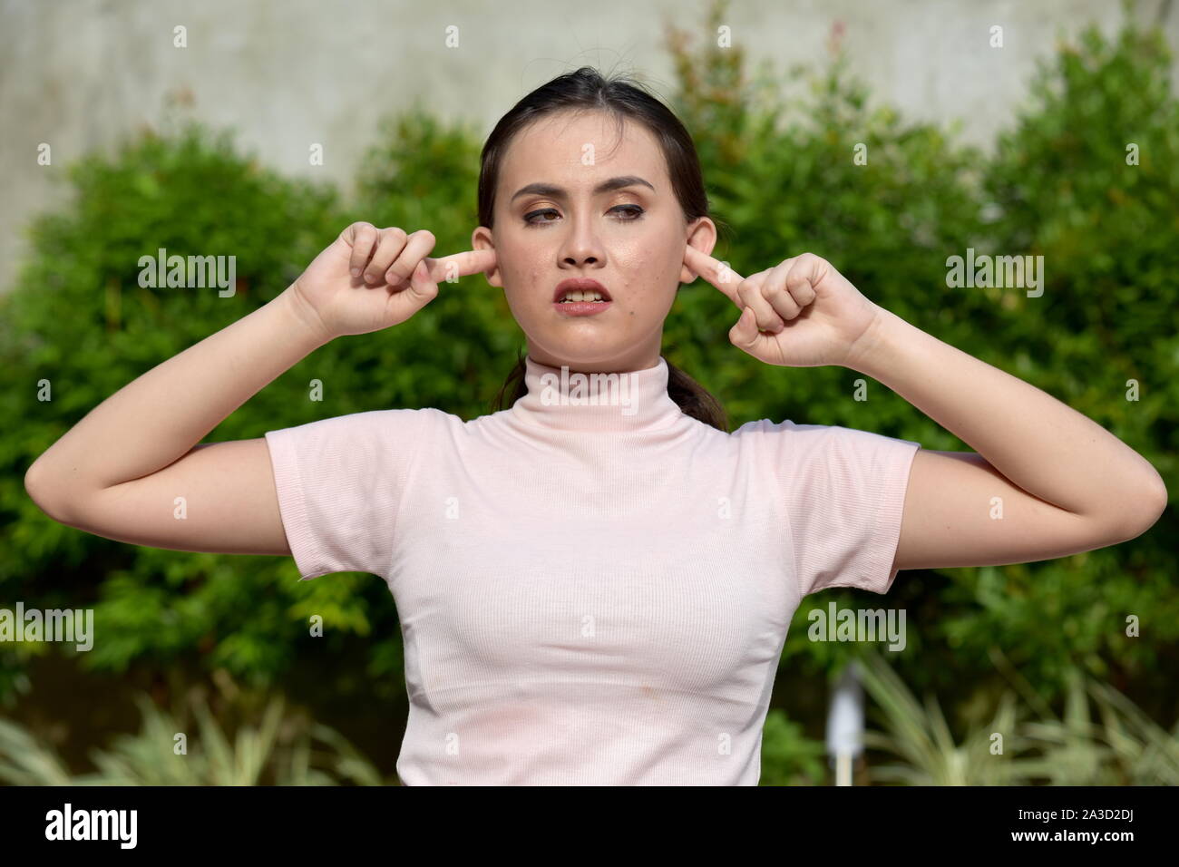 An A Quiet Female Woman Stock Photo - Alamy