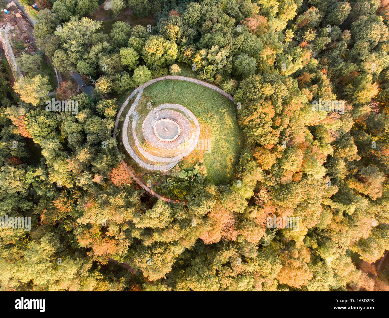 overhead aerial view of high castle city park in lviv ukraine Stock ...