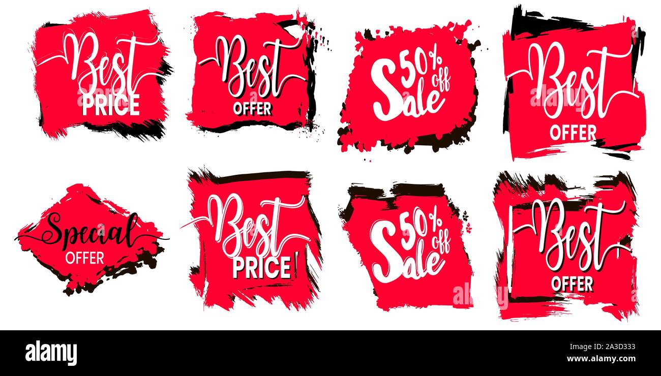 Vector sale tag with discount label. Best offer business elements ...