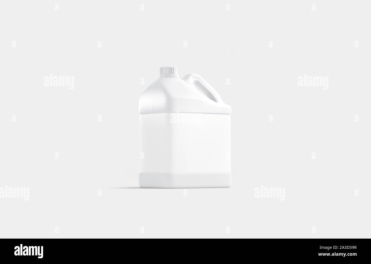 Blank white plastic canister mock up stand isolated Stock Photo - Alamy