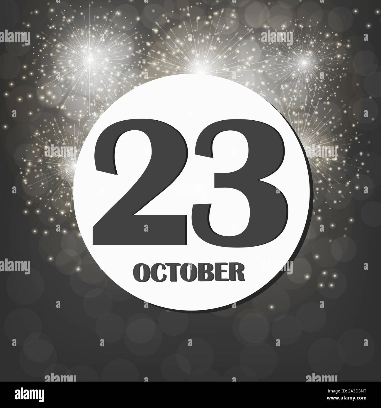 October 23 icon. For planning important day. Banner for holidays and ...