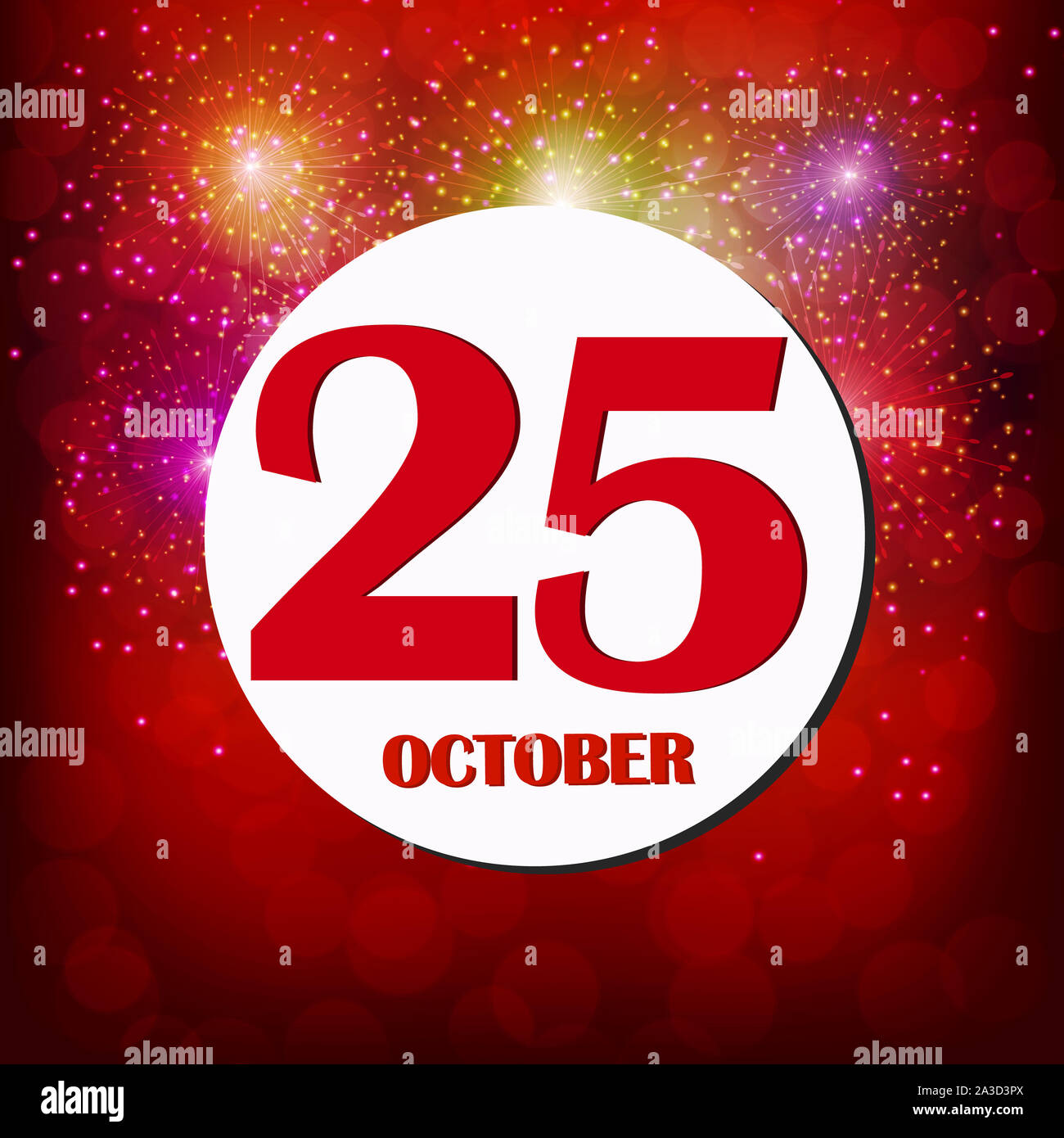 October 25 icon. For planning important day. Banner for holidays and ...