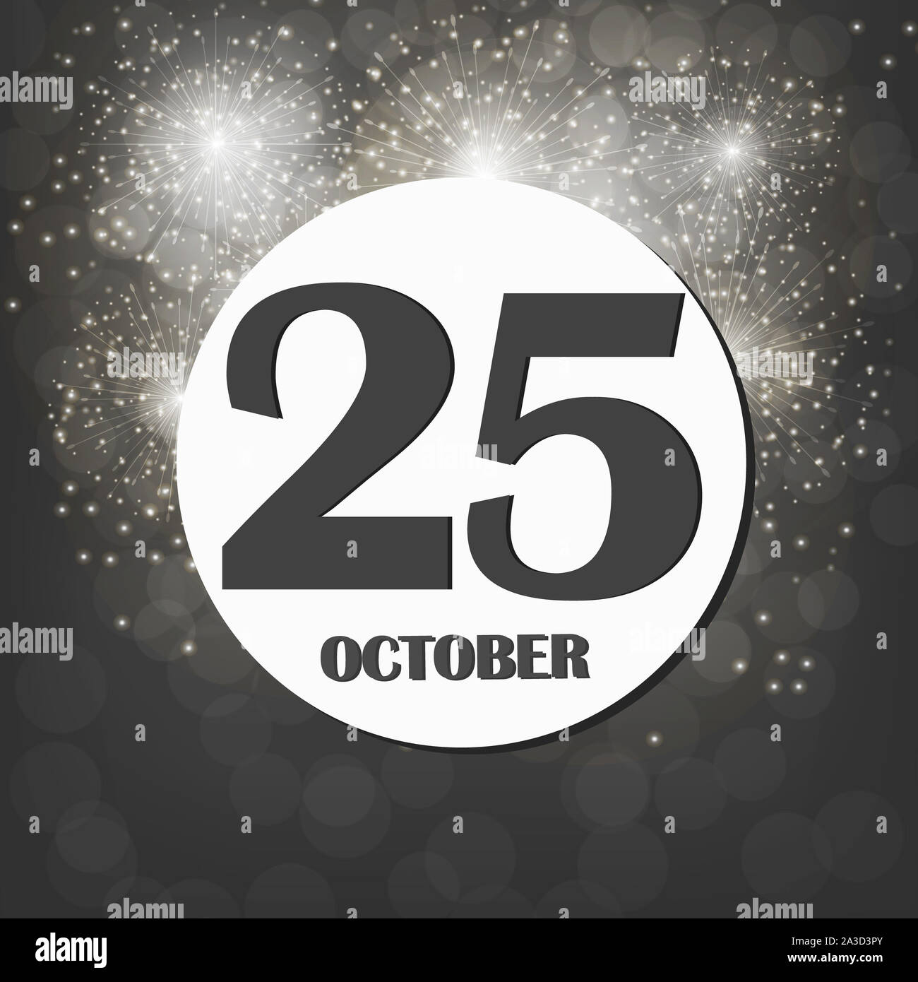 October 25 icon. For planning important day. Banner for holidays and ...