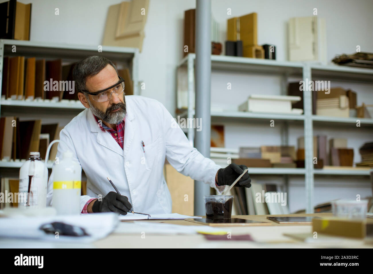 Mature male researcher in hi-res stock photography and images - Alamy