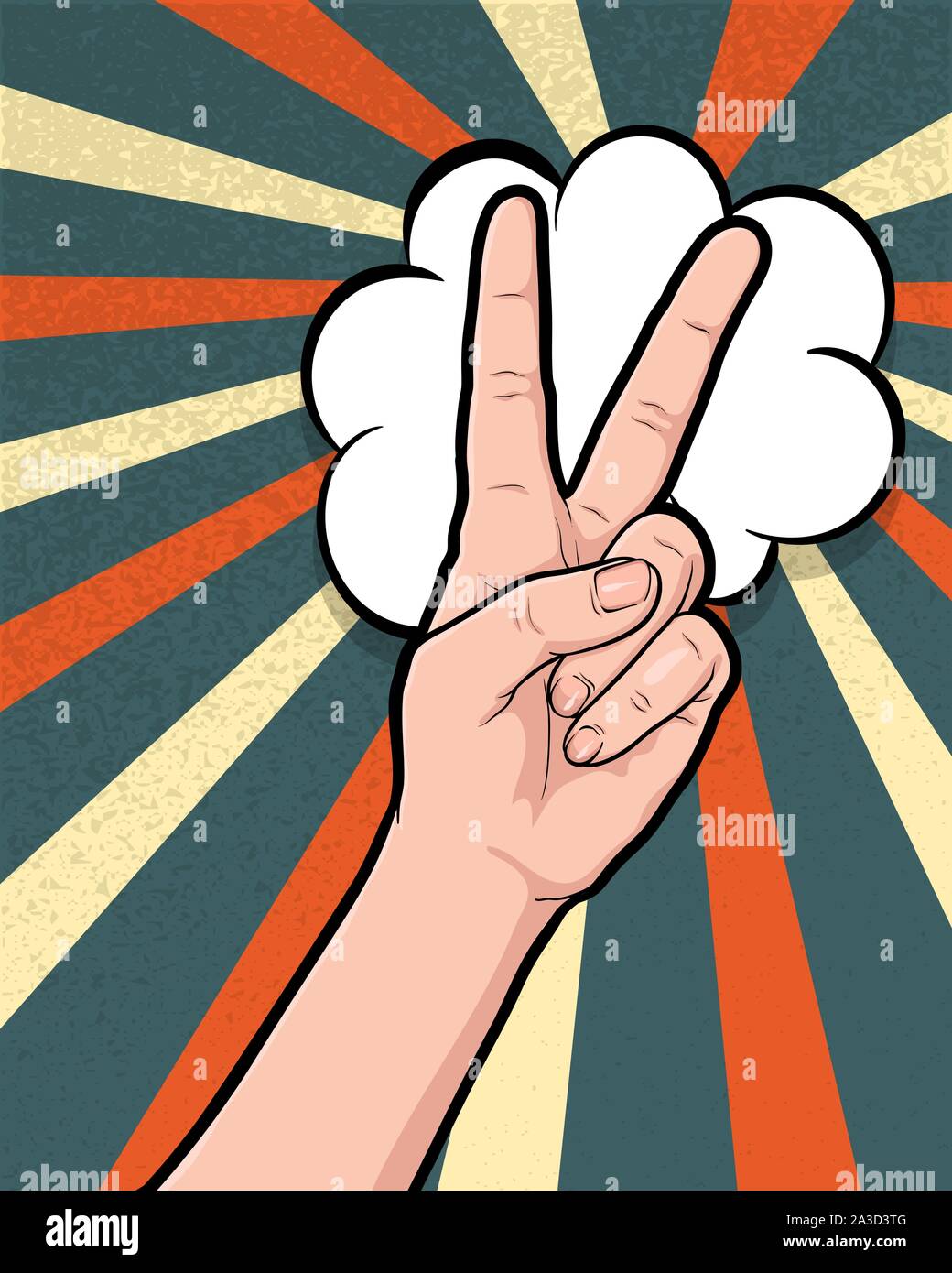 Hand gesture comic book pop art isolated Stock Vector Image & Art - Alamy