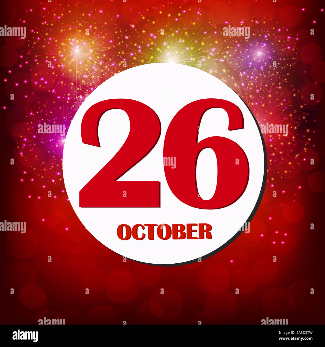 October 26 icon. For planning important day. Banner for holidays and ...