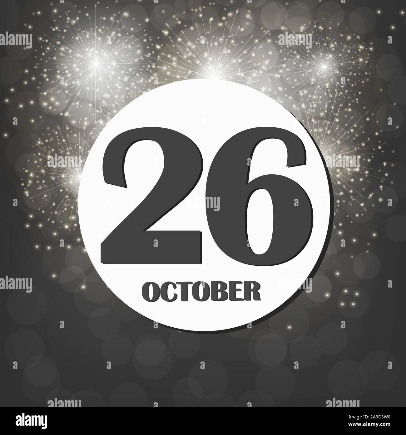 October 26 icon. For planning important day. Banner for holidays and ...