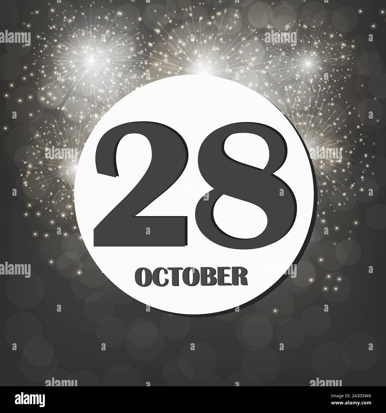 October 28 icon. For planning important day. Banner for holidays and ...