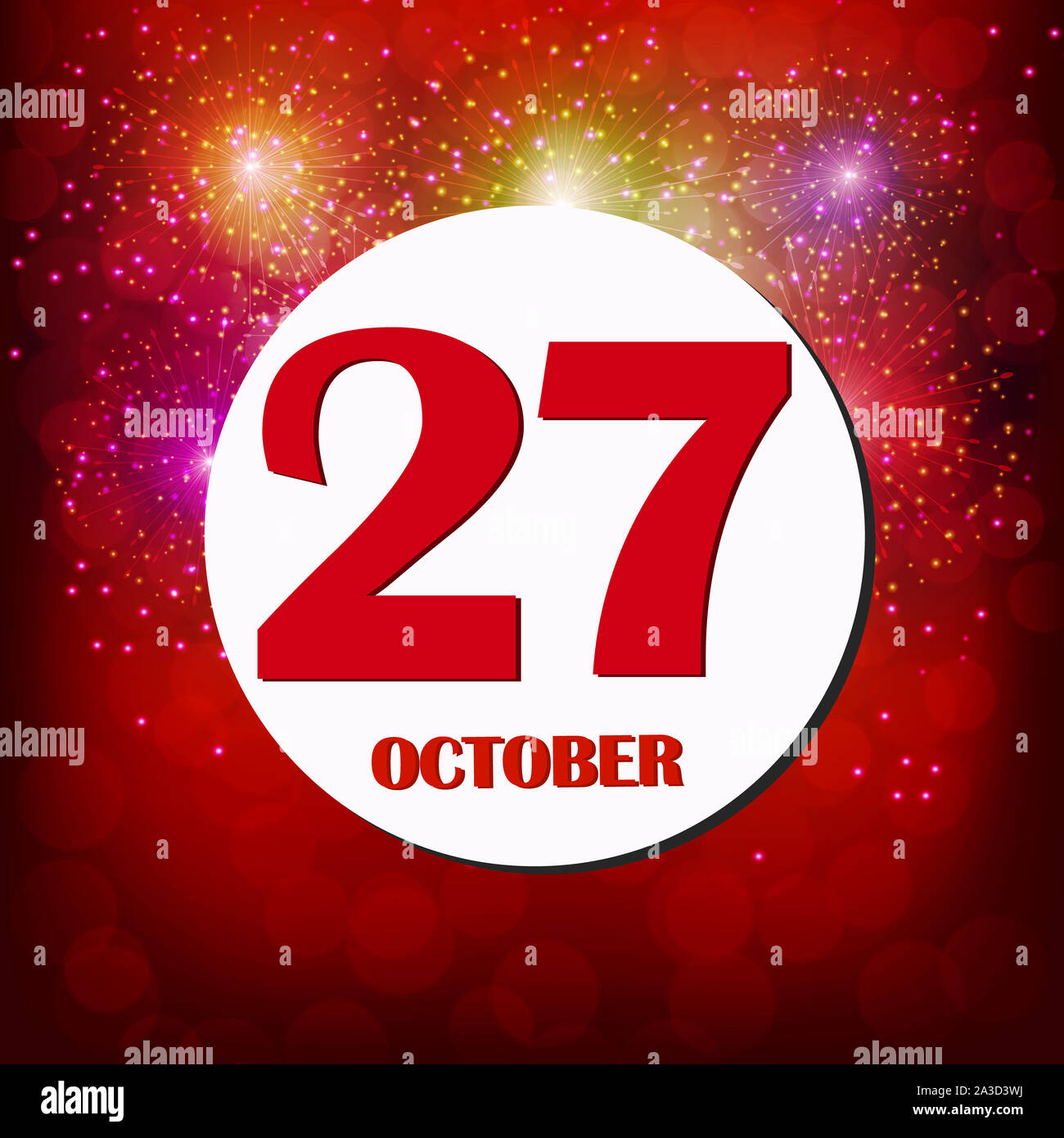 October 27 icon. For planning important day. Banner for holidays and ...