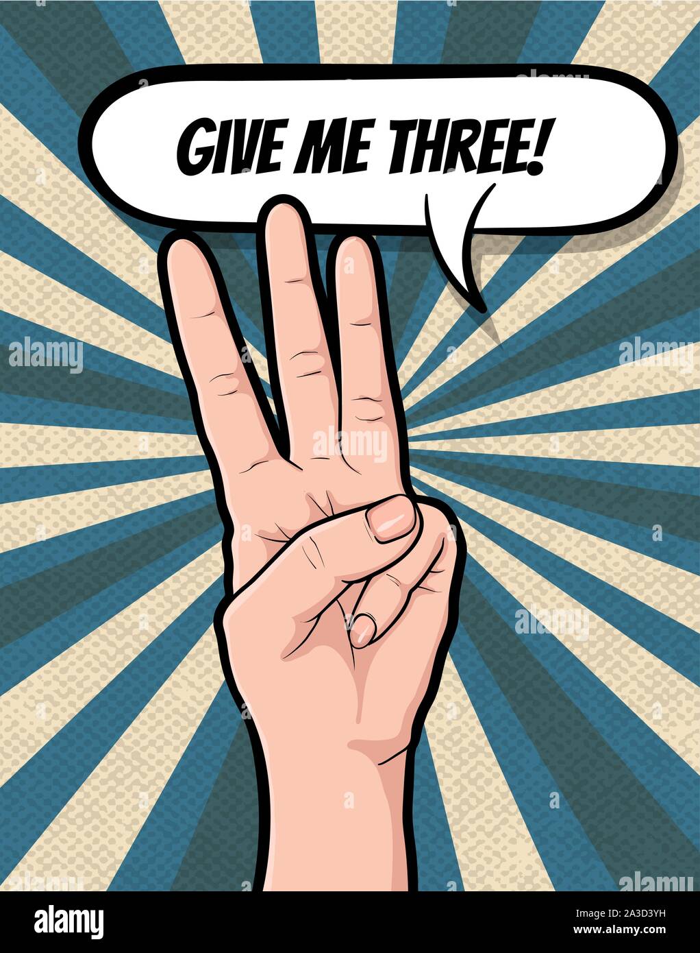 Hand gesture comic book pop art isolated Stock Vector Image & Art - Alamy