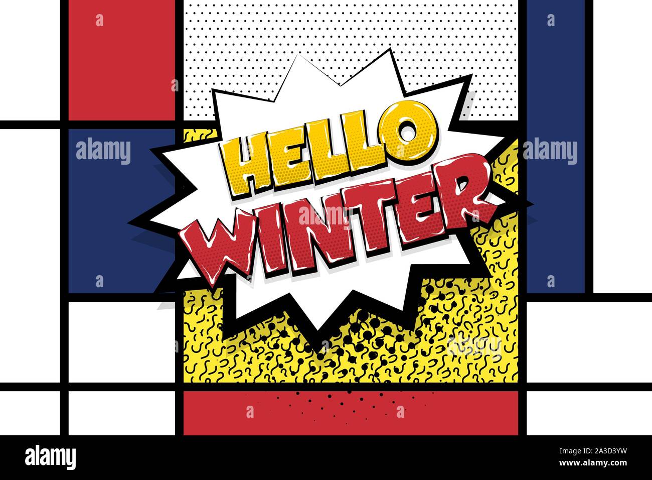 Winter comic text speech bubble pop art Stock Vector Image & Art - Alamy