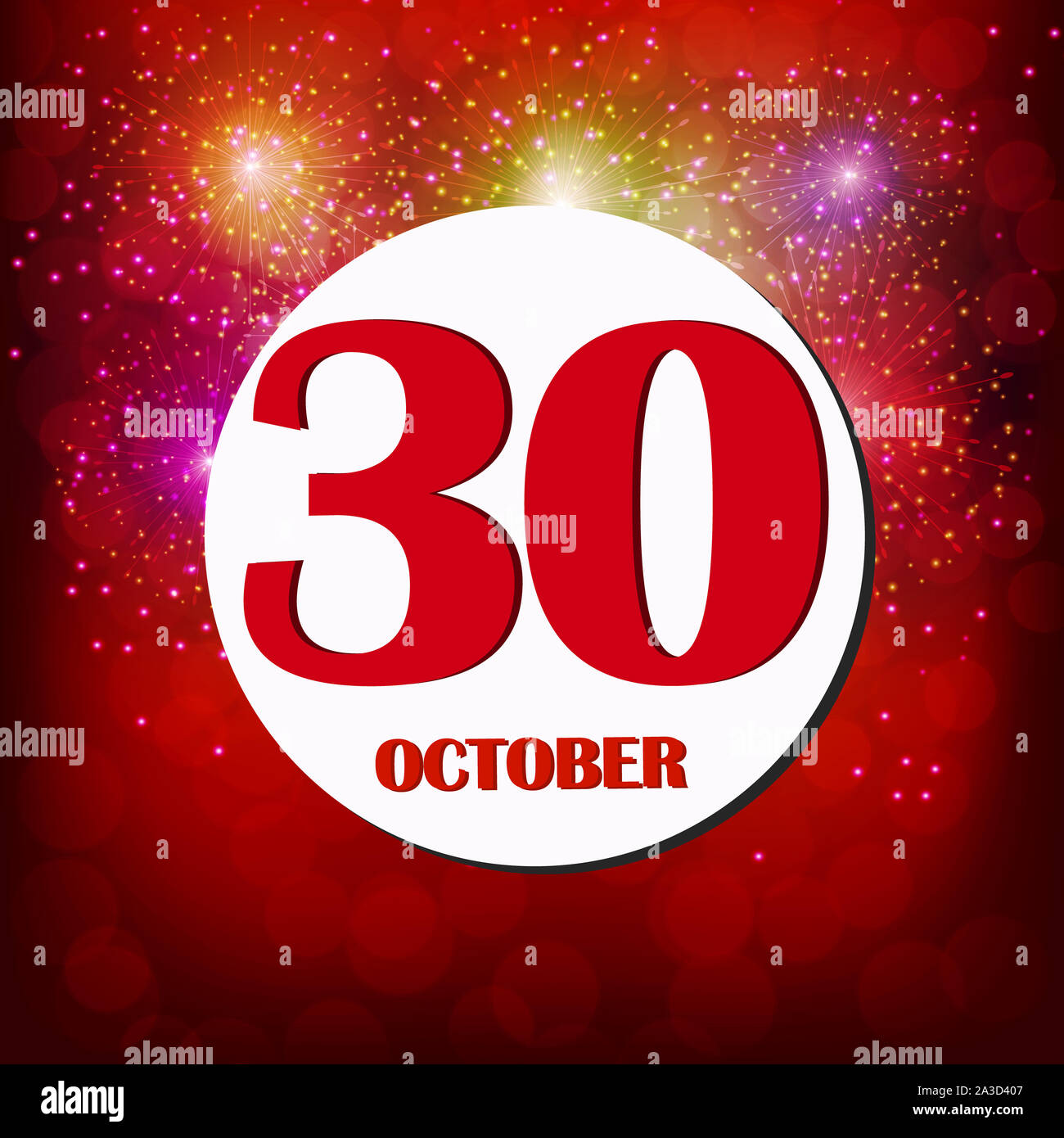 October 30 icon. For planning important day. Banner for holidays and ...