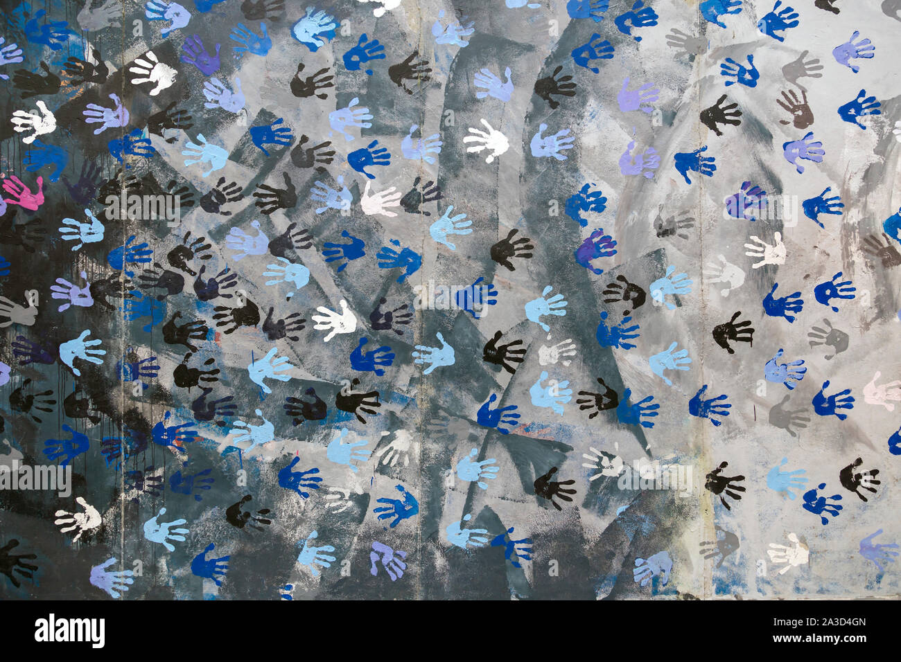handprints on a wall Stock Photo - Alamy