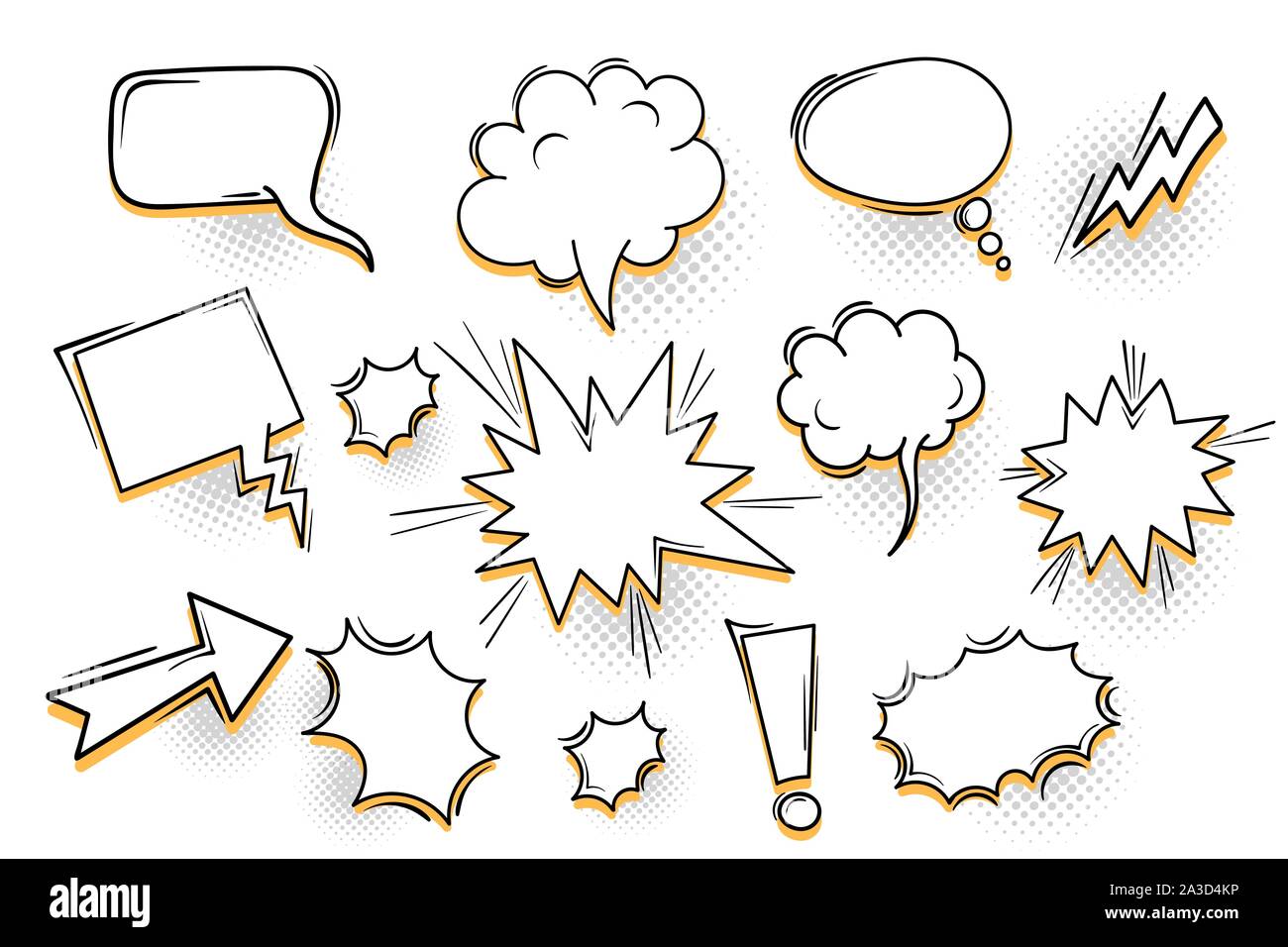 Speech bubble for comic text isolated background Stock Vector Image ...