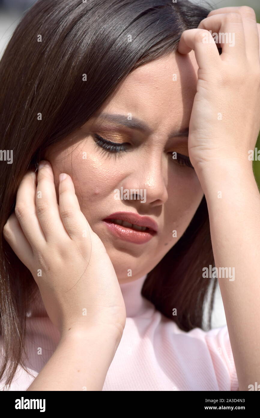 An A Woman And Anxiety Stock Photo - Alamy