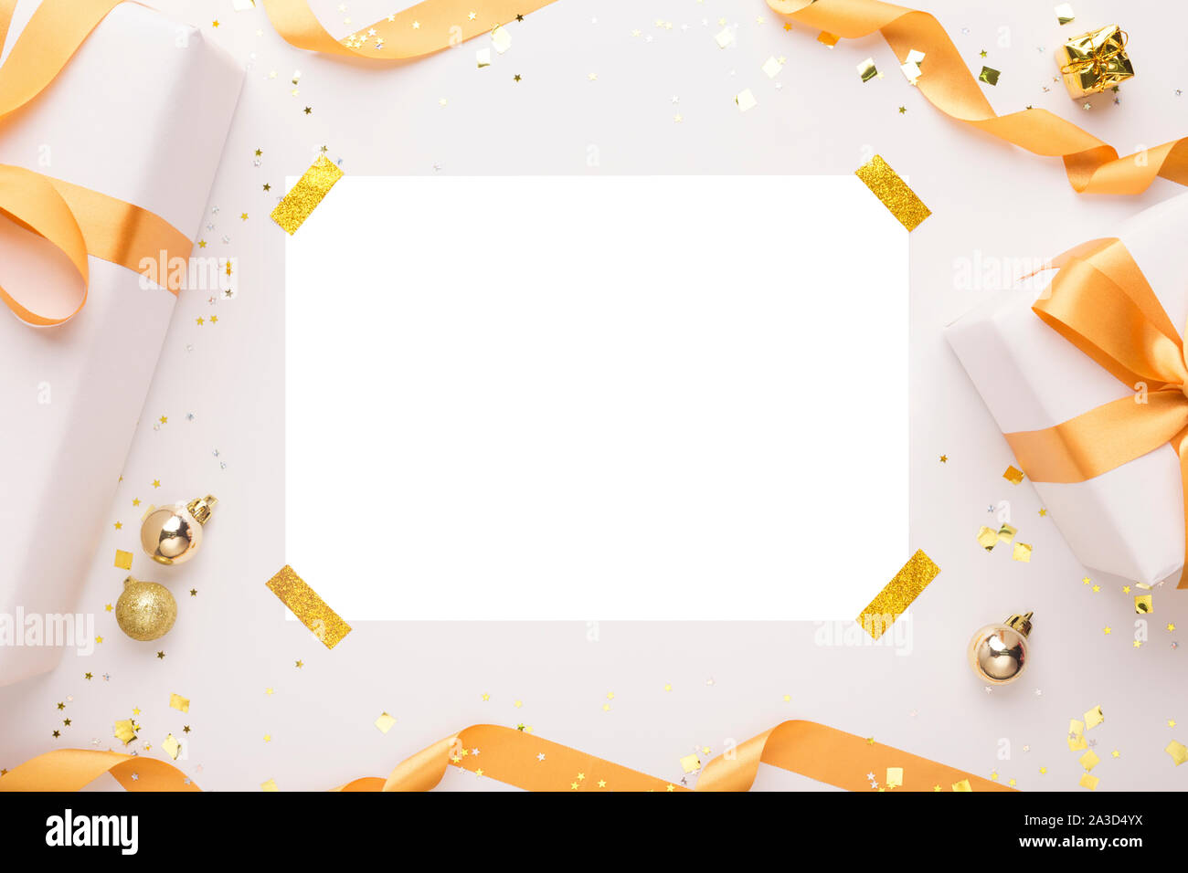 White frame for photo or text on background Stock Photo - Alamy