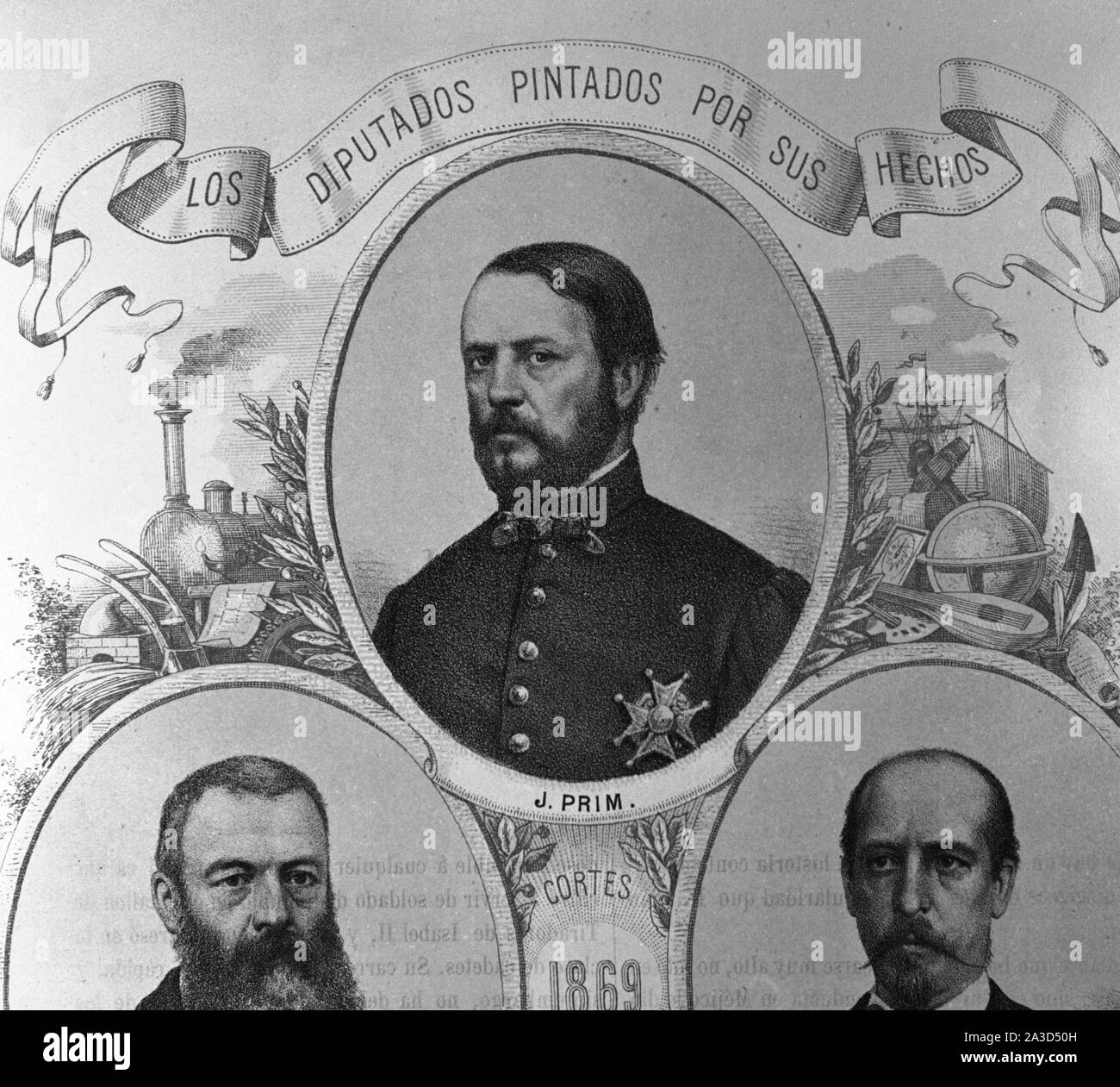 RETRATO DEL GENERAL JUAN PRIM Y PRATS (1814/1870 Stock Photo - Alamy