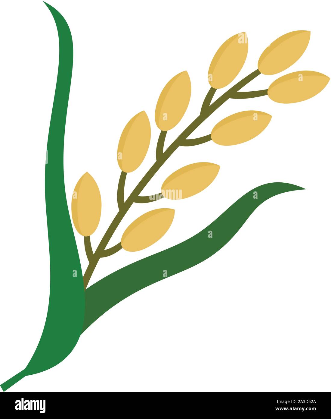 Rice Plant Icon Flat Illustration Of Rice Plant Vector Icon For Web Design Stock Vector Image 