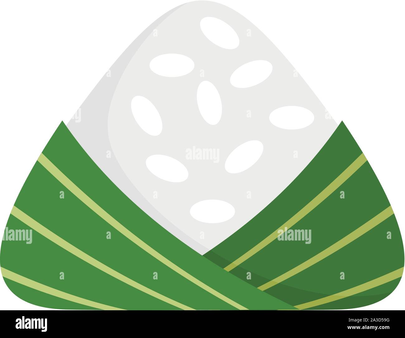 Chinese rice dumplings icon. Flat illustration of chinese rice ...