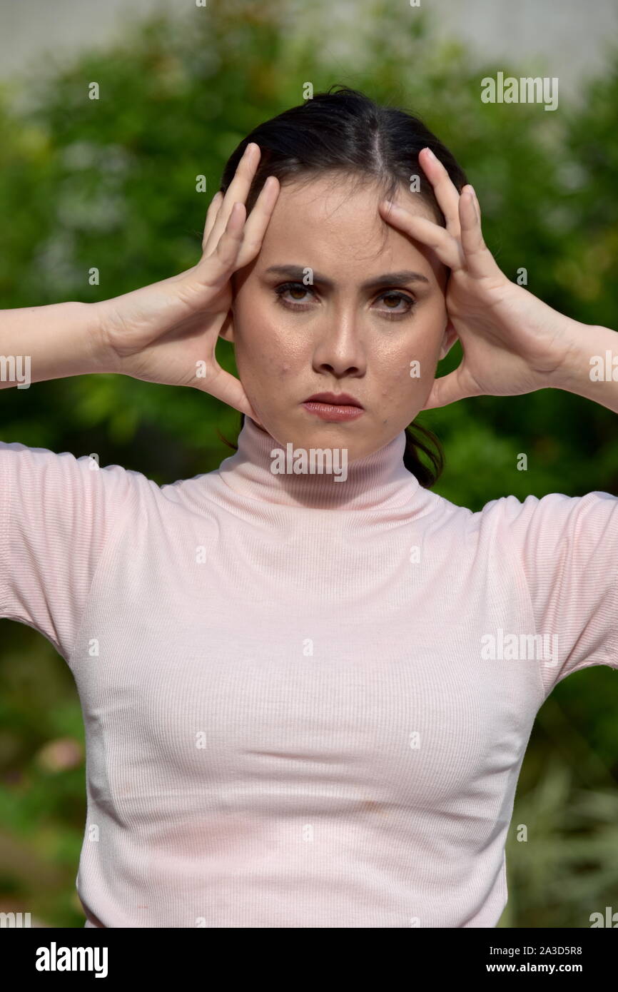 An A Woman And Anxiety Stock Photo - Alamy