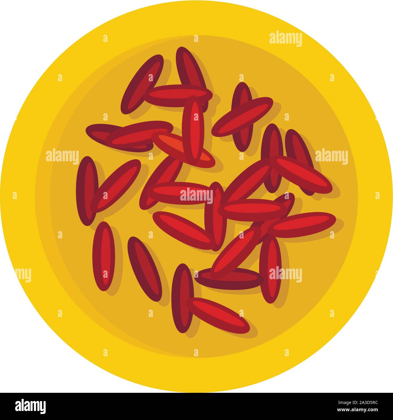 Brown long rice icon. Flat illustration of brown long rice vector icon ...