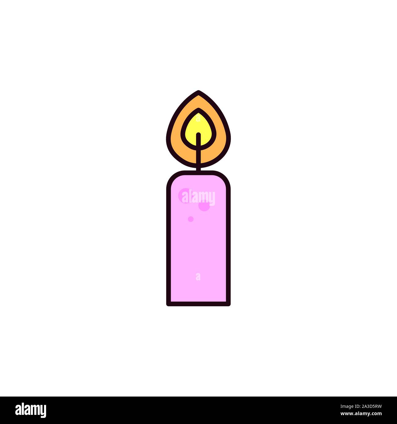cartoon of candles on a white background vector illustration design ...