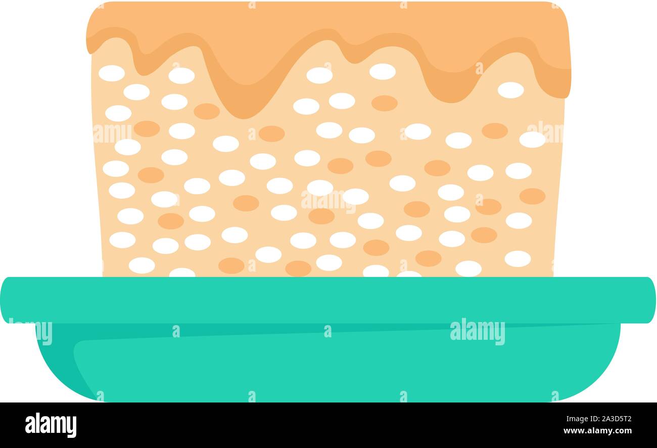 Rice cake icon. Flat illustration of rice cake vector icon for web ...