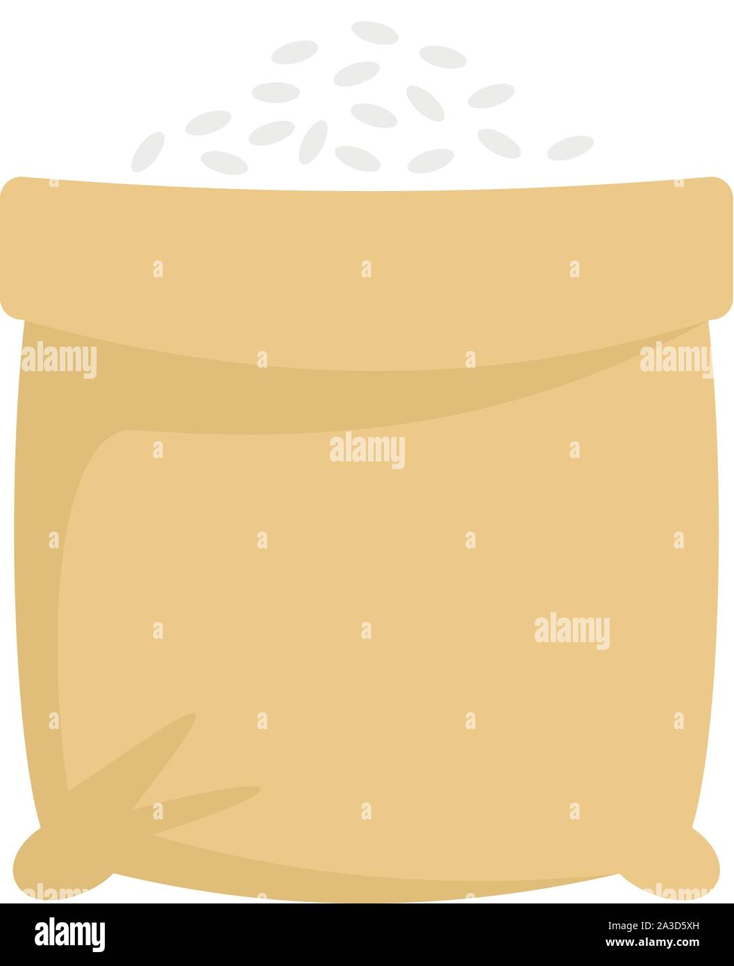 Open rice sack icon. Flat illustration of open rice sack vector icon ...