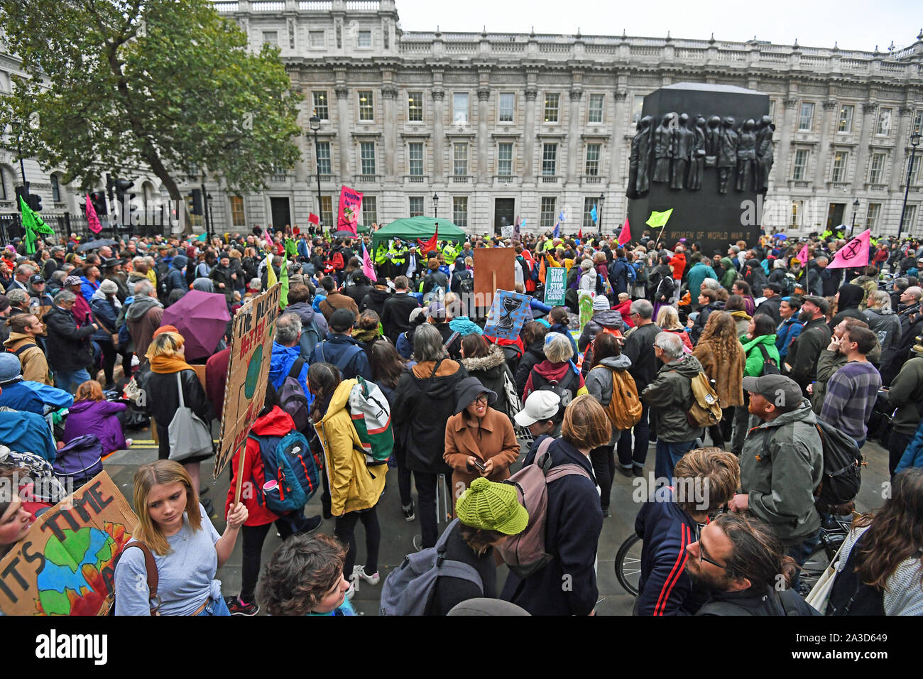 Demonstrators by the Cenotaph, on Whitehall, during an Extinction ...