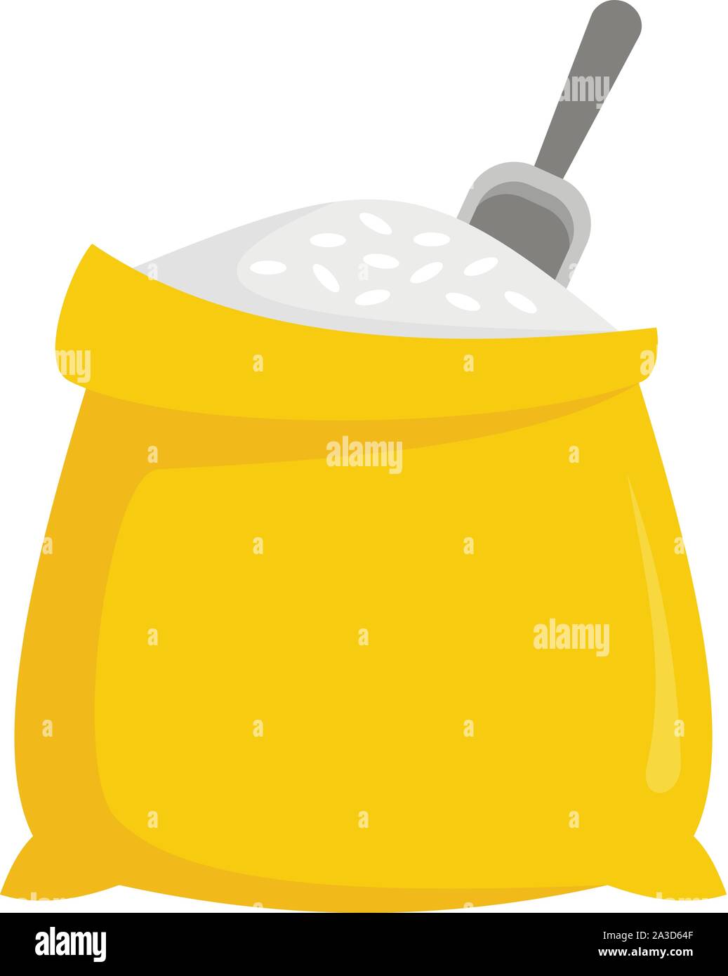 Fresh rice sack icon. Flat illustration of fresh rice sack vector icon ...