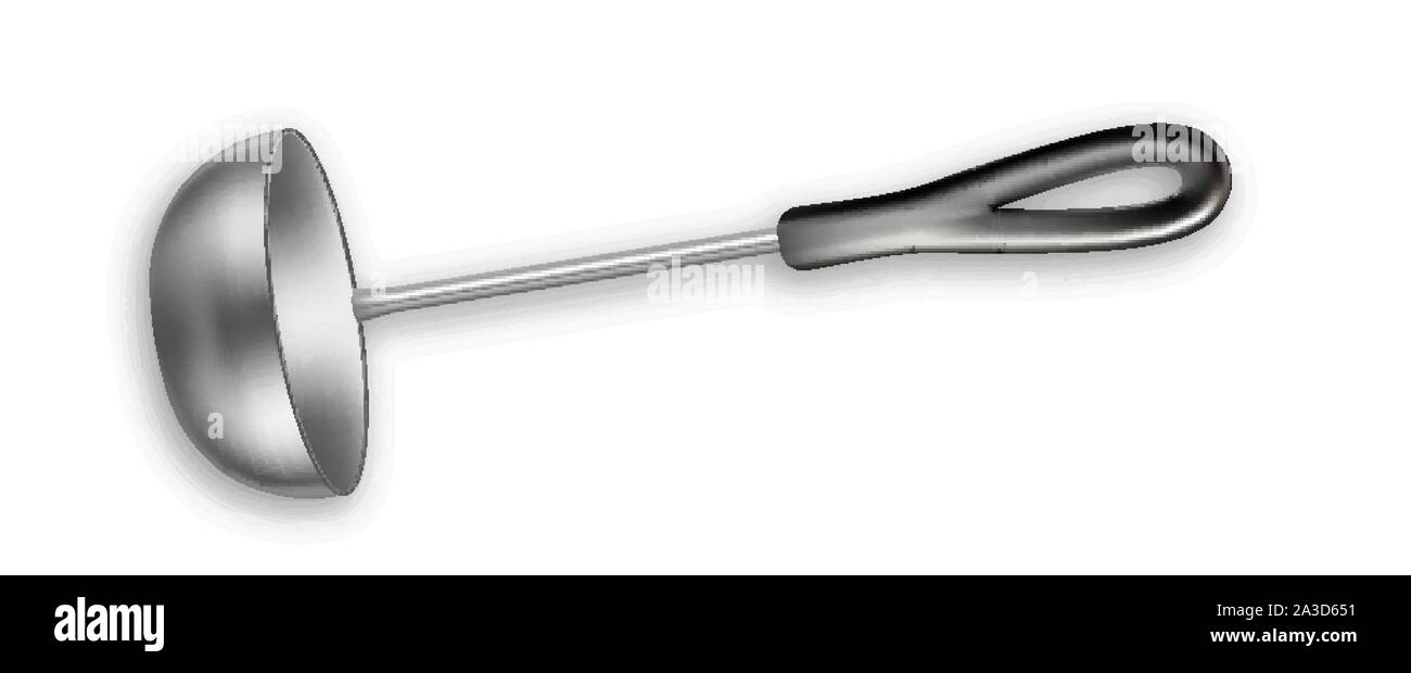 Ladle Metal Soup Tool Kitchenware Appliance Vector Stock Vector Image ...