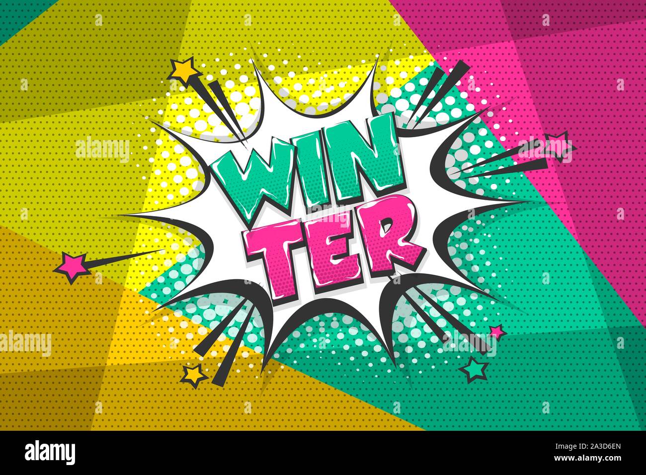 Winter comic text speech bubble pop art Stock Vector Image & Art - Alamy