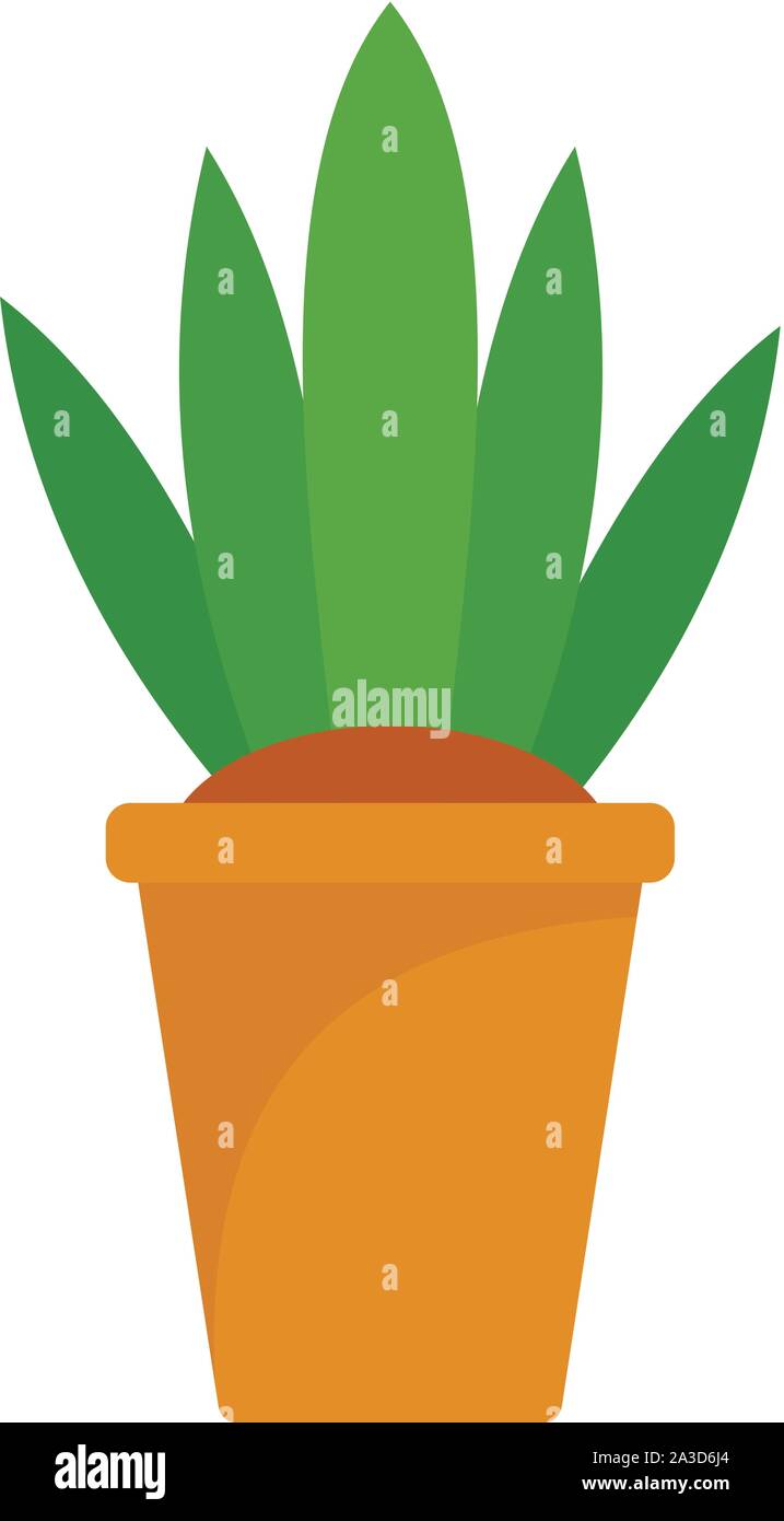 Flower pot icon. Flat illustration of flower pot vector icon for web ...