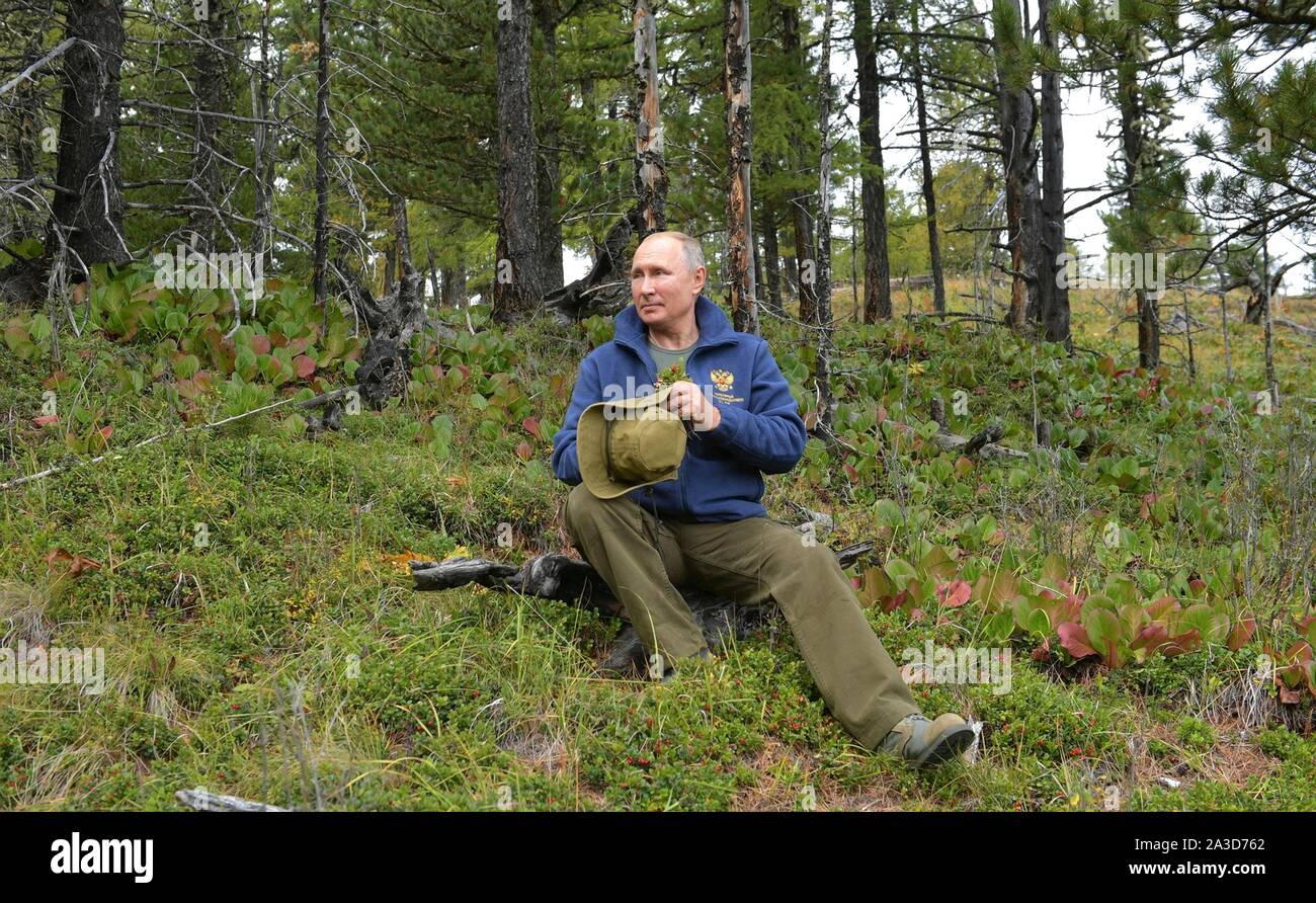 Siberia, Russia. 06 October, 2019. Russian President Vladimir Putin ...