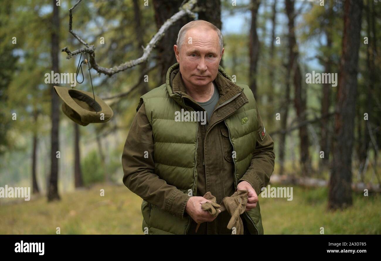 Siberia, Russia. 06 October, 2019. Russian President Vladimir Putin ...